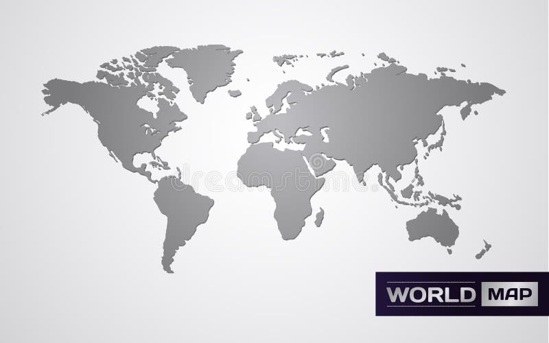 Grand World Map Graphic Element Vector Illustration. Stock Vector ...