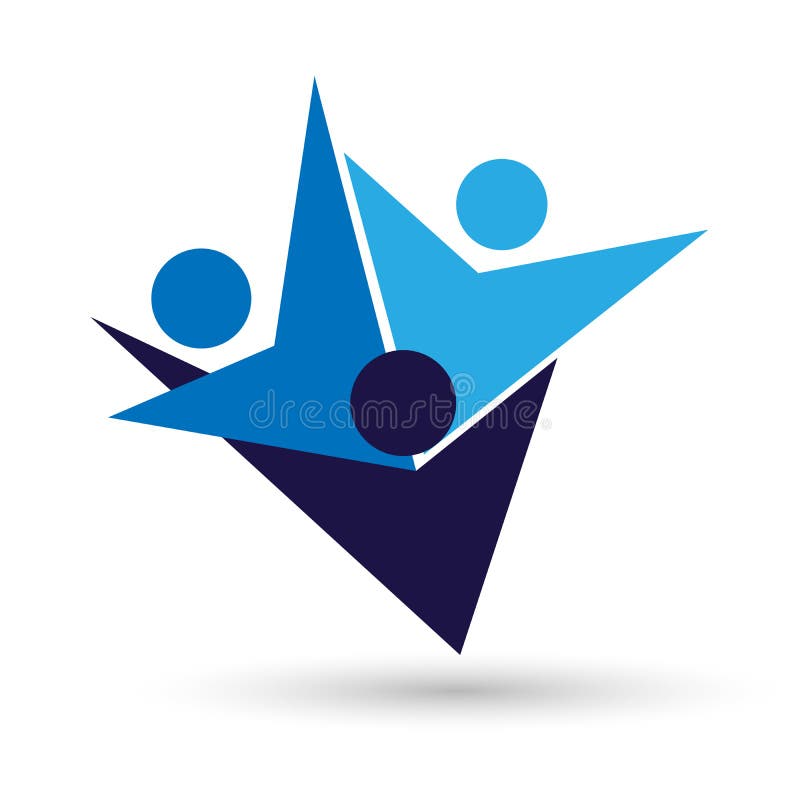 Abstract People Union Celebration Logo on Corporate Invested Business ...