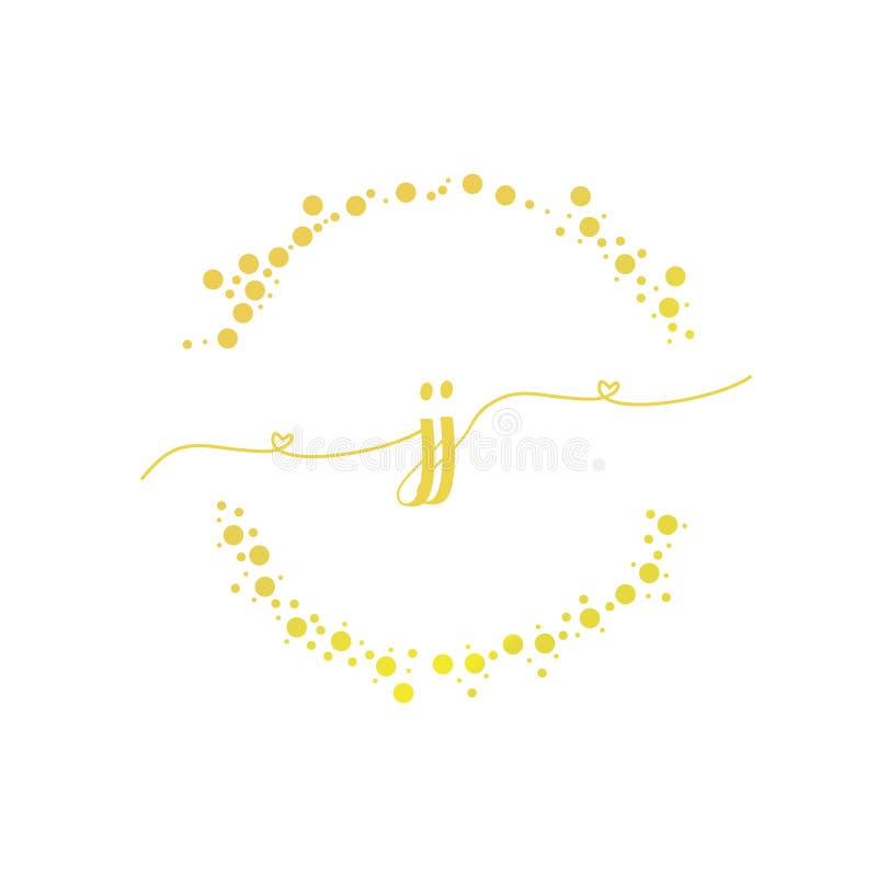 JJ Initial Logo Golden Makeup Card Business Wedding Stock Vector ...
