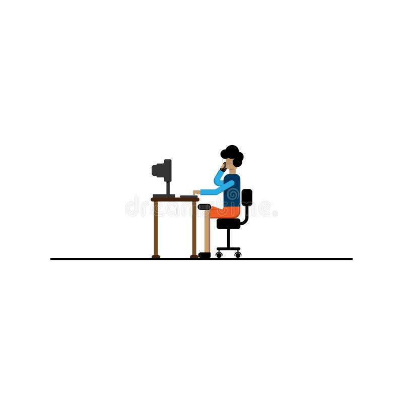 Illustration Bisnis Office Admin Stock Vector - Illustration of people ...