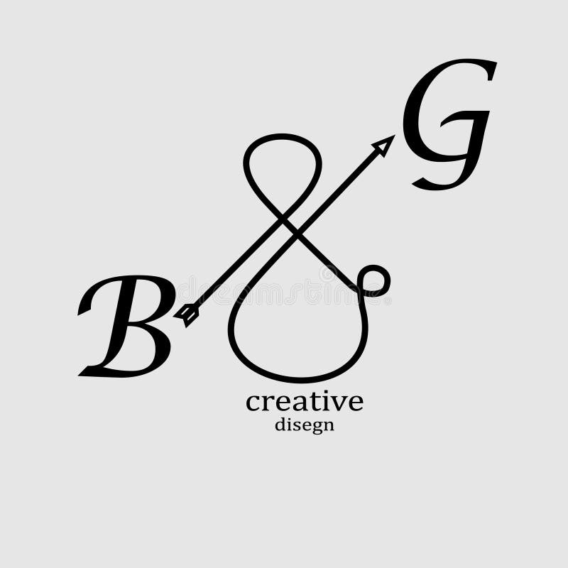 Initial BG Letter Logo Creative Trandy Icon Illustration Stock Vector ...