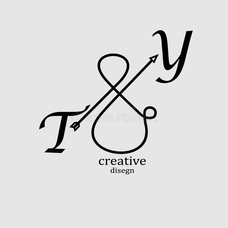Initial TY Letter Logo Creative Trandy Icon Illustration Stock Vector ...