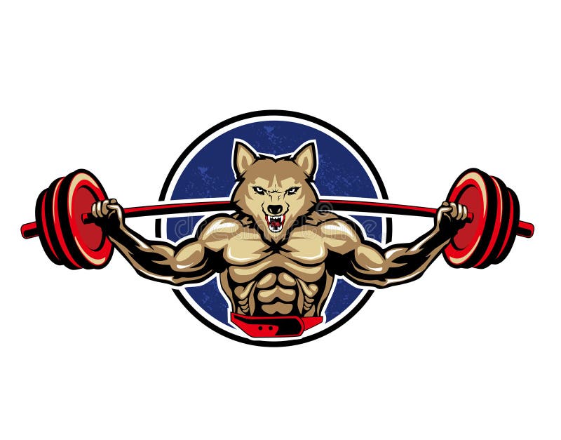 Wolf Bodybuilder Mascot Stock Illustrations – 18 Wolf Bodybuilder ...