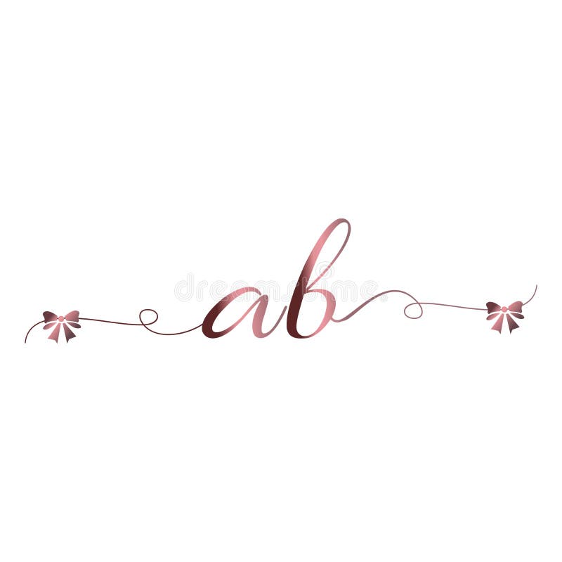 AB Initial Logo Handwriting Modern Luxury Fashion Stock Vector ...