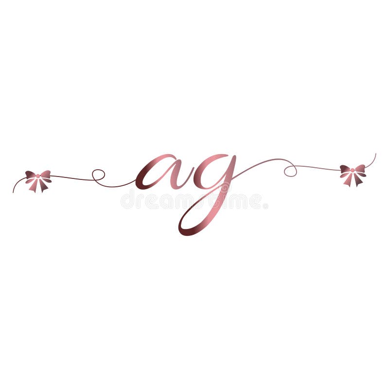 AG Initial Logo Handwriting Modern Luxury Fashion Stock Vector ...