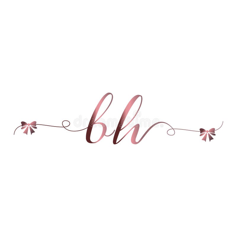 BH Initial Logo Handwriting Modern Luxury Fashion Stock Vector ...