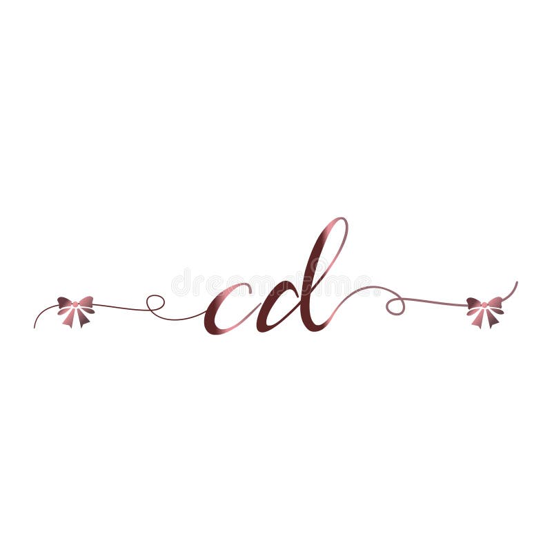CD Initial Logo Handwriting Modern Luxury Fashion Stock Illustration ...