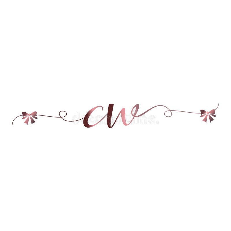 CW Initial Logo Handwriting Modern Luxury Fashion Stock Vector ...