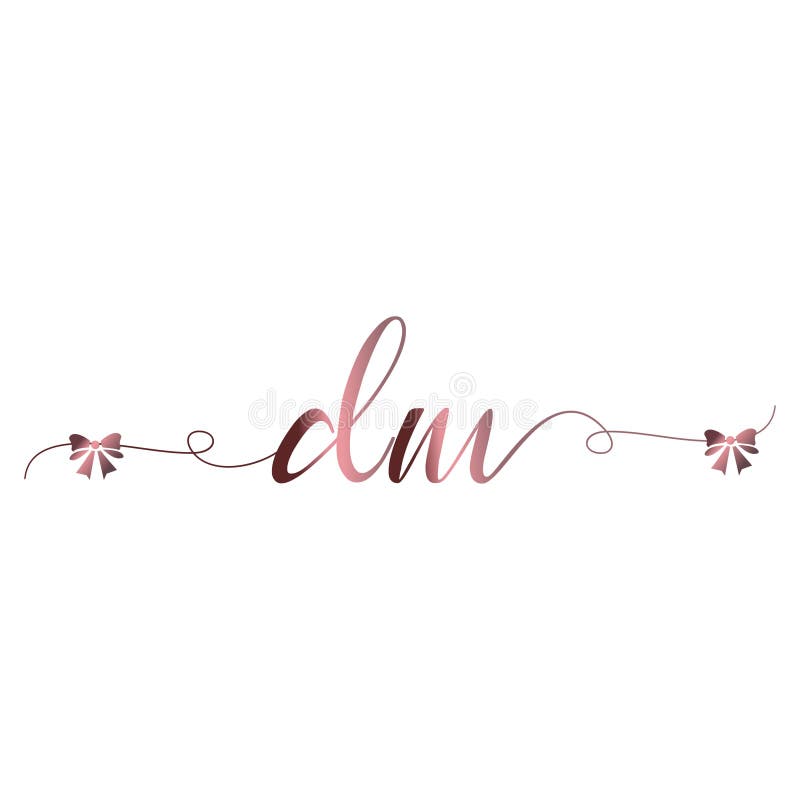 DM Initial Logo Handwriting Modern Luxury Fashion Stock Vector ...