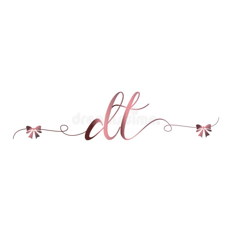 DT Initial Logo Handwriting Modern Luxury Fashion Stock Image - Image ...