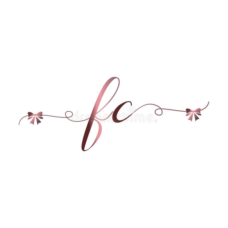 FC Initial Logo Handwriting Modern Luxury Fashion Stock Vector ...