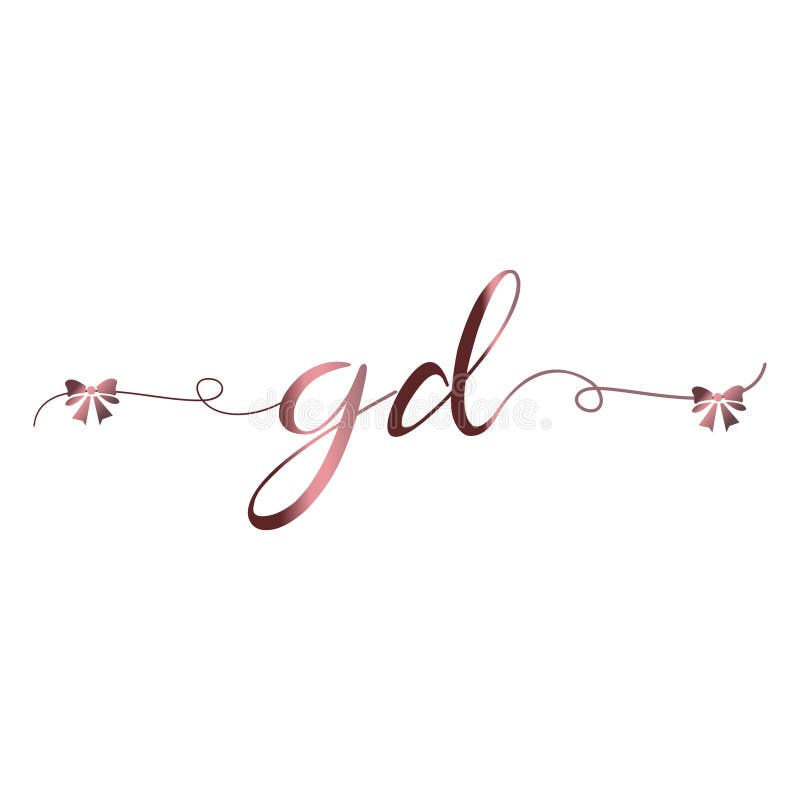 GD Initial Logo Handwriting Modern Luxury Fashion Stock Illustration ...