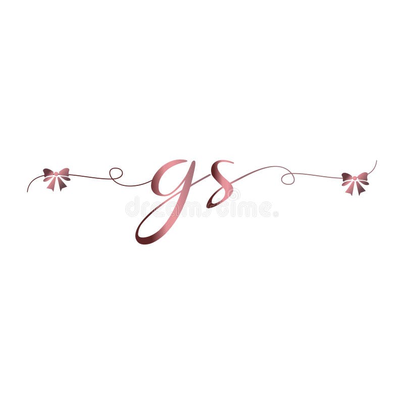GS Initial Logo Handwriting Modern Luxury Fashion Stock Illustration ...