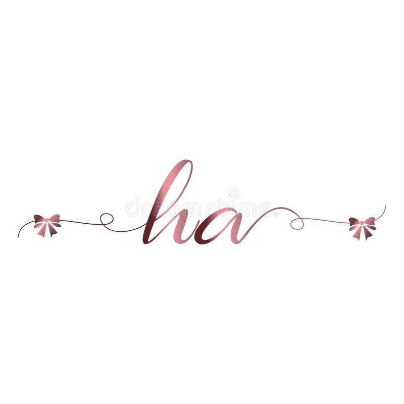 HA Initial Logo Handwriting Modern Luxury Fashion Stock Illustration ...