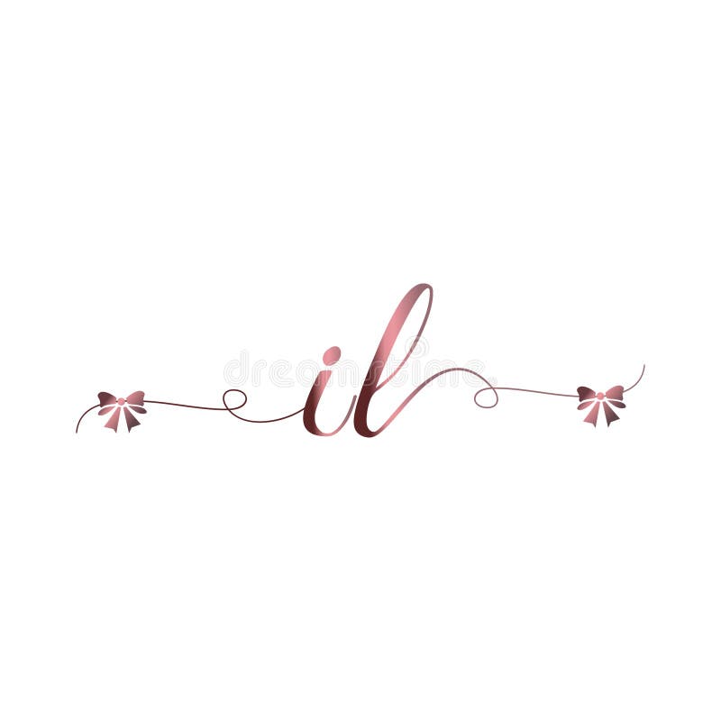 IL Initial Logo Handwriting Modern Luxury Fashion Stock Vector ...