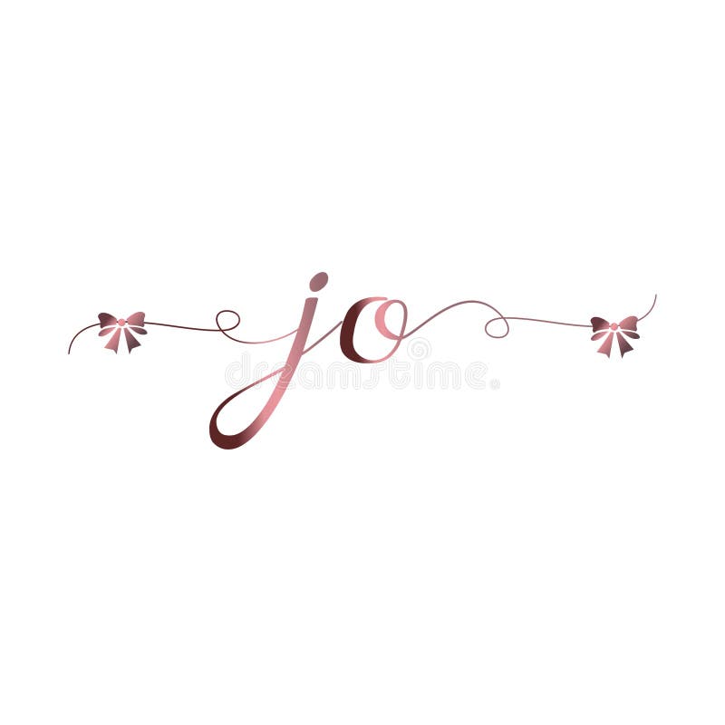 JO Initial Logo Handwriting Modern Luxury Fashion Stock Illustration ...
