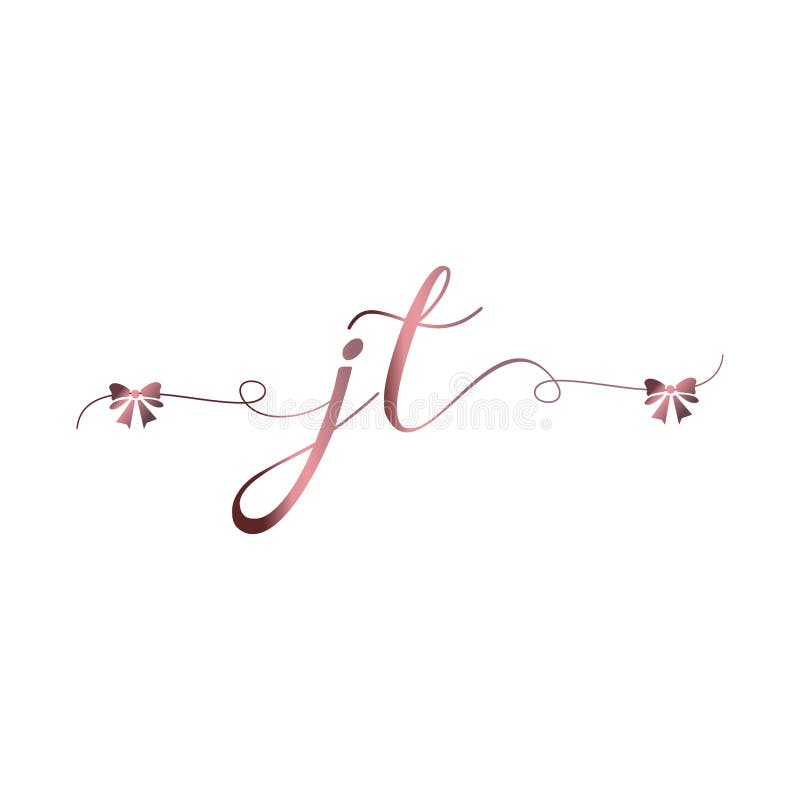 JT Initial Logo Handwriting Modern Luxury Fashion Stock Illustration ...