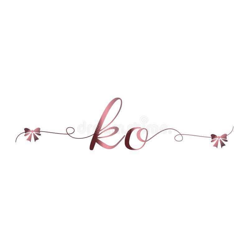 KO Initial Logo Handwriting Modern Luxury Fashion Stock Vector ...