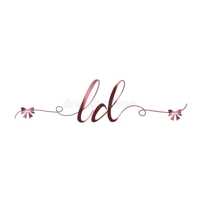 LD Initial Logo Handwriting Modern Luxury Fashion Stock Illustration ...