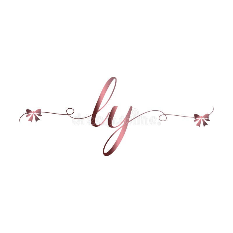 LY Initial Logo Handwriting Modern Luxury Fashion Stock Illustration ...