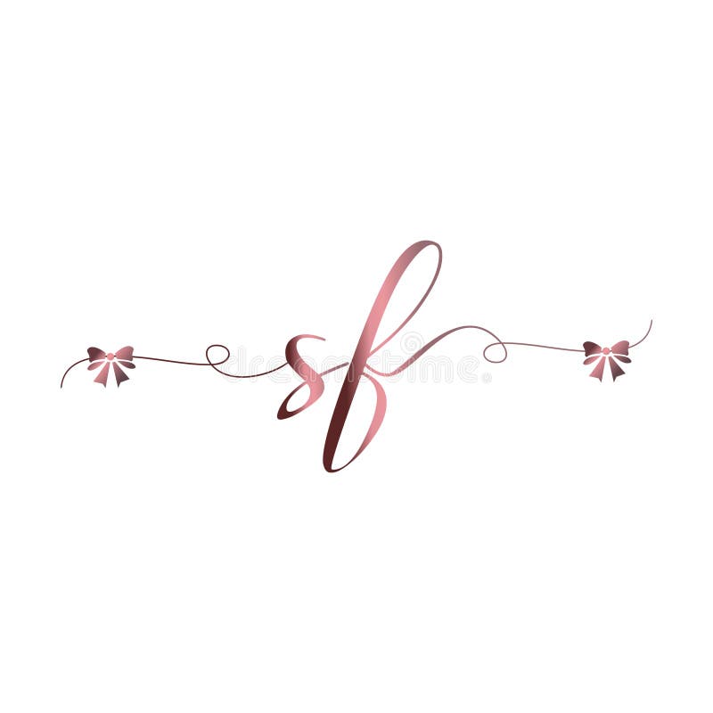 SF Initial Logo Handwriting Modern Luxury Fashion Stock Vector ...