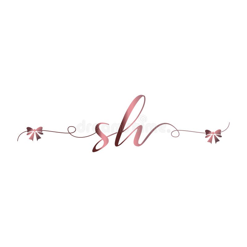 SH Initial Logo Handwriting Modern Luxury Fashion Stock Vector ...