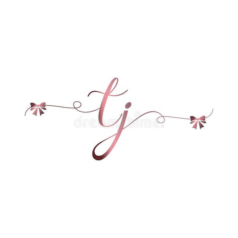 TJ Initial Logo Handwriting Modern Luxury Fashion Stock Illustration ...