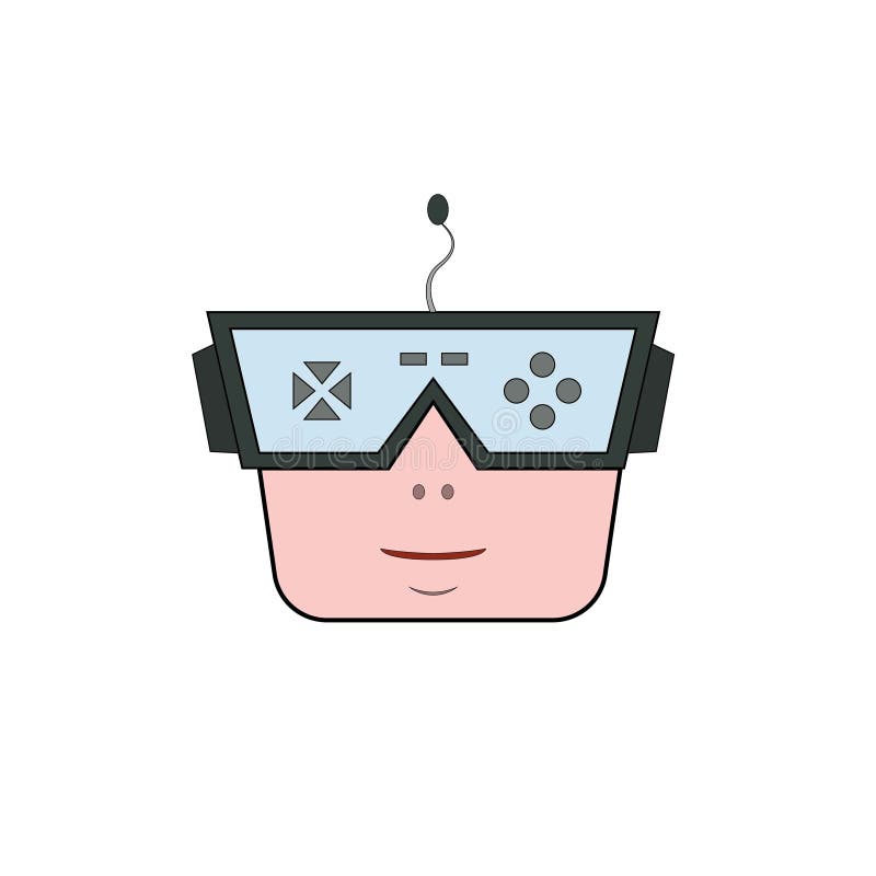 Virtual Reality Game Boy Logo Template Design Stock Vector ...