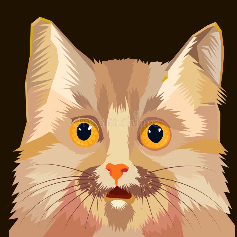 Kitten Pop Art Portrait Premium Vector Poster Design Stock Vector ...