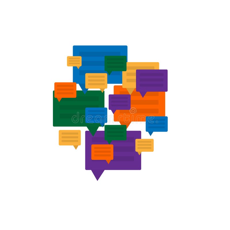 Pop-up Messages. Internet Chat, Vector Illustration Stock Vector ...