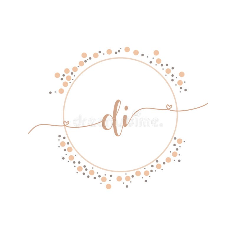 DI Initial Monogram Handwriting Luxury Illustration Stock Illustration ...