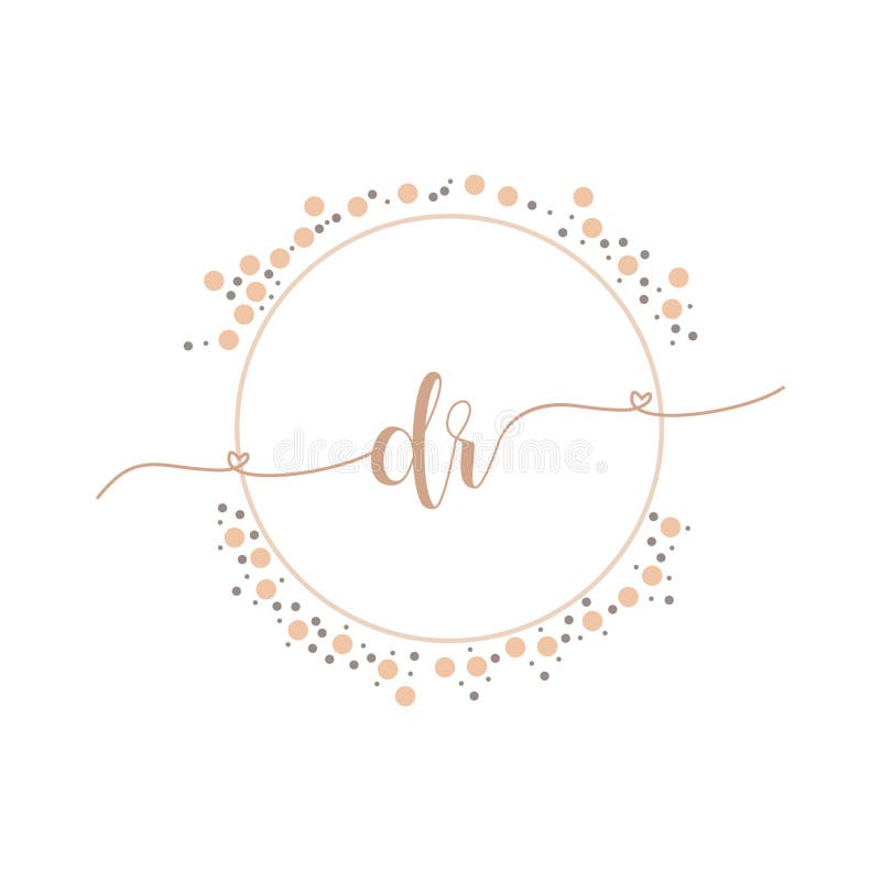 DR Initial Monogram Handwriting Luxury Illustration Stock Illustration ...