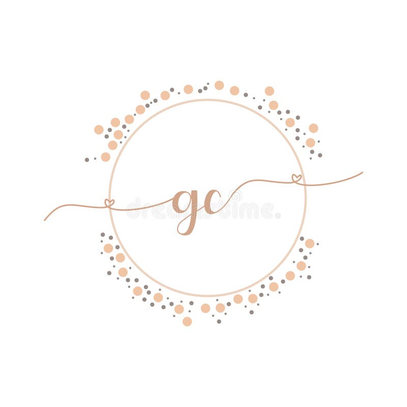 GC Initial Monogram Handwriting Luxury Illustration Stock Vector ...