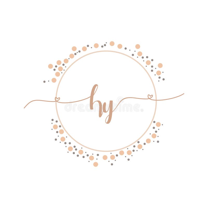 HY Initial Monogram Handwriting Luxury Illustration Stock Vector ...