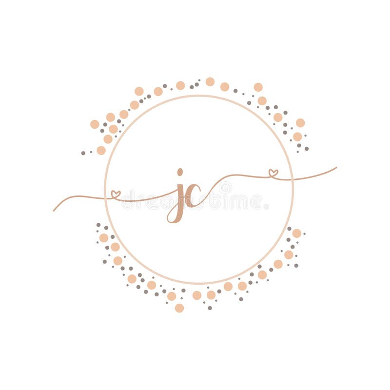 JC Initial Monogram Handwriting Luxury Illustration Stock Vector ...