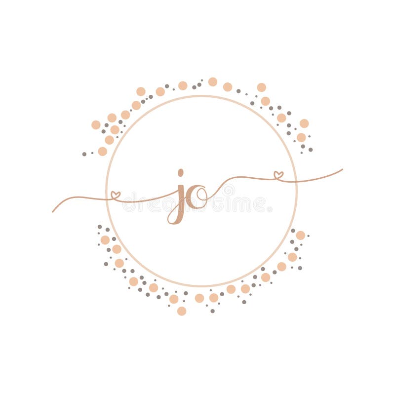 JO Initial Monogram Handwriting Luxury Illustration Stock Vector ...