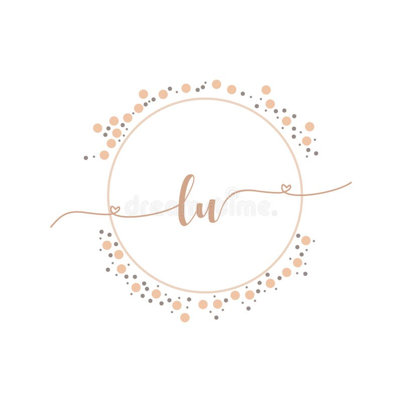 LU Initial Monogram Handwriting Luxury Illustration Stock Vector ...