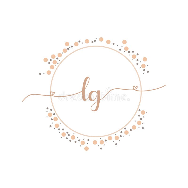LG Initial Monogram Handwriting Luxury Illustration Stock Vector ...