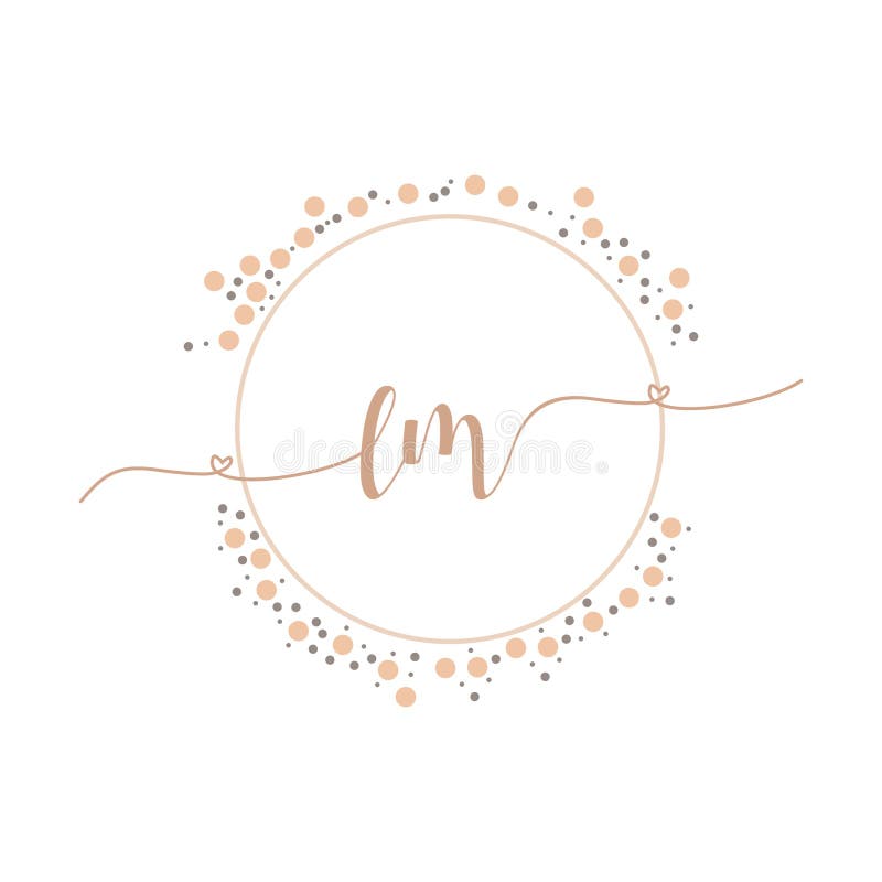 LM Initial Monogram Handwriting Luxury Illustration Stock Vector ...