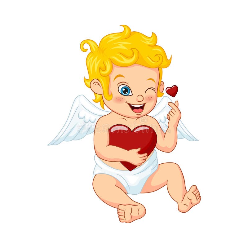 Angel Wing Hugging Heart Stock Illustrations – 55 Angel Wing Hugging ...