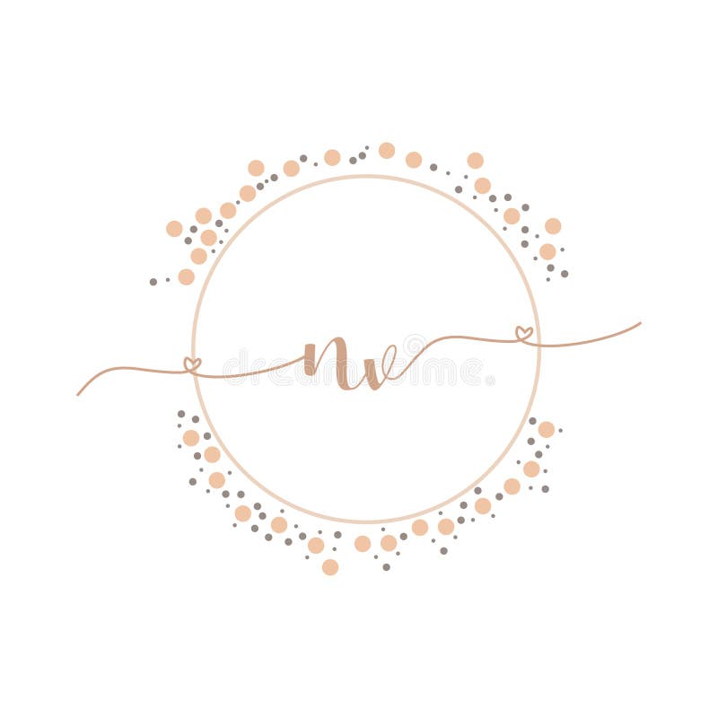 NV Initial Monogram Handwriting Luxury Illustration Stock Vector ...