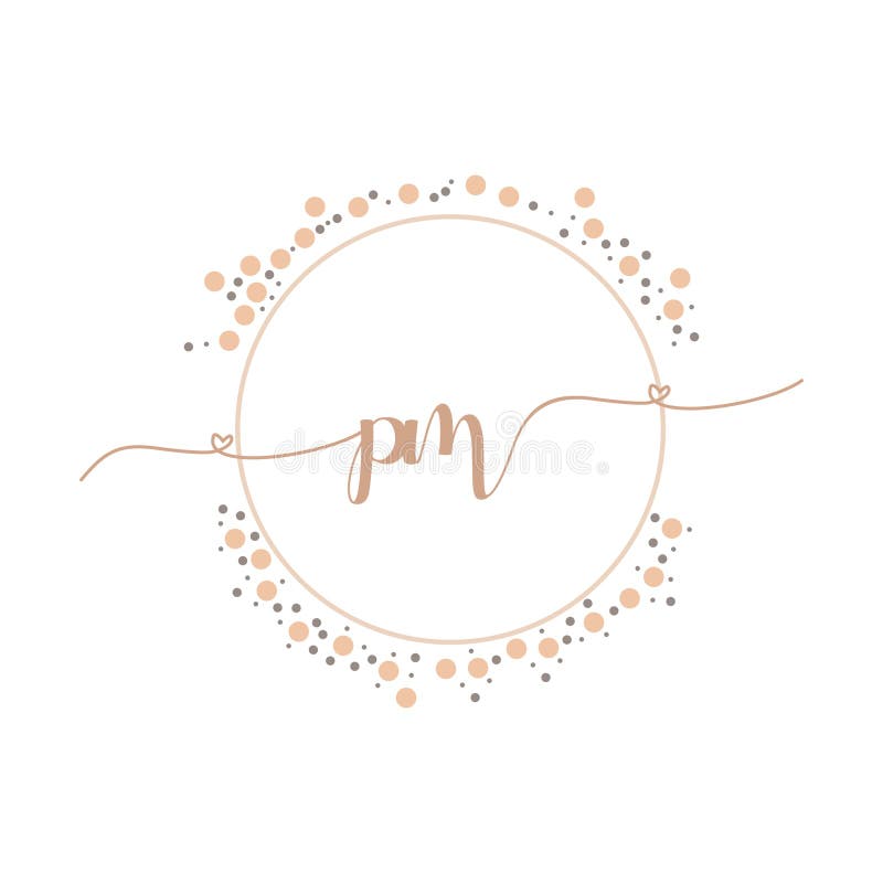 PM Initial Monogram Handwriting Luxury Illustration Stock Vector ...