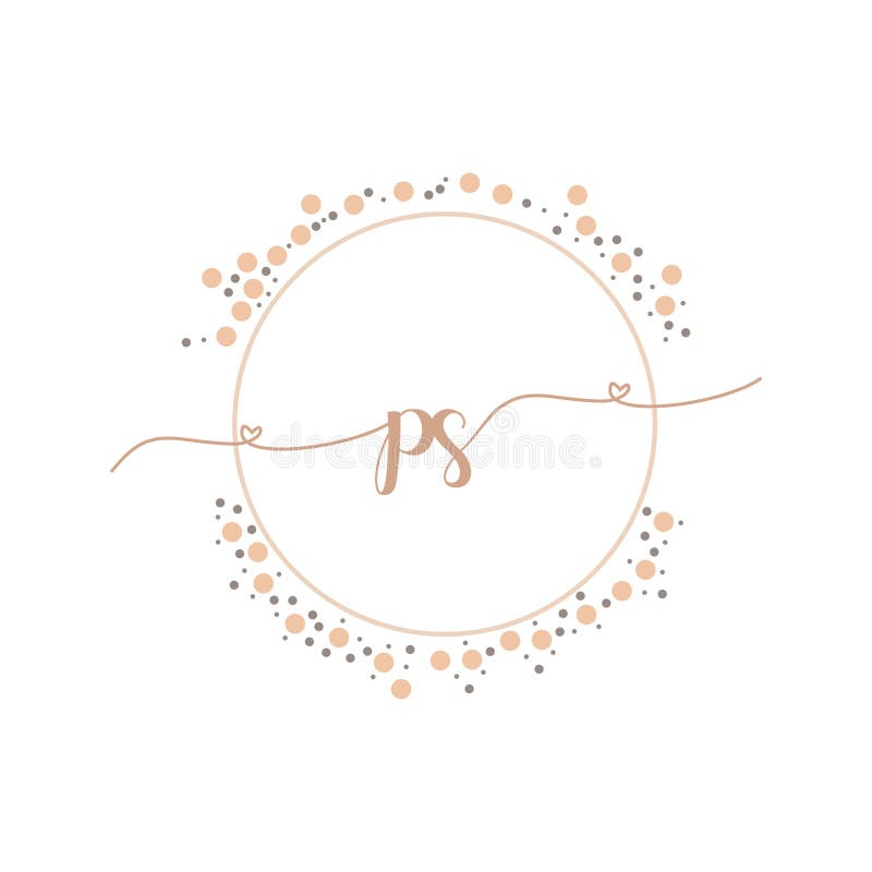 PS Initial Monogram Handwriting Luxury Illustration Stock Illustration ...