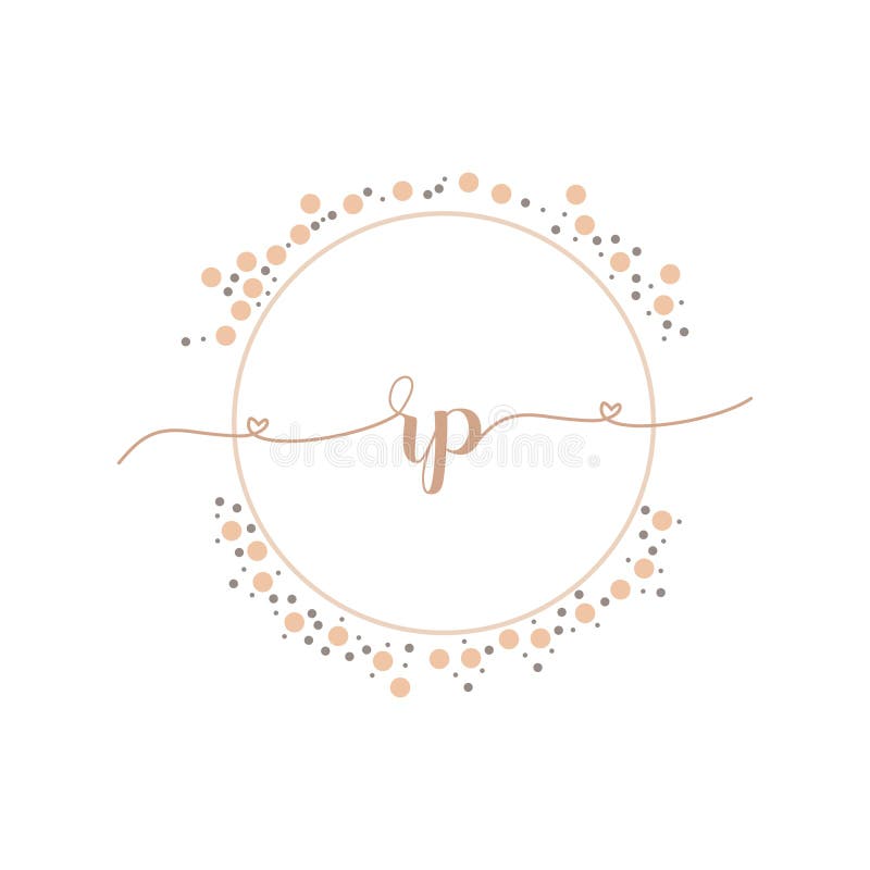 RP Initial Monogram Handwriting Luxury Illustration Stock Vector ...