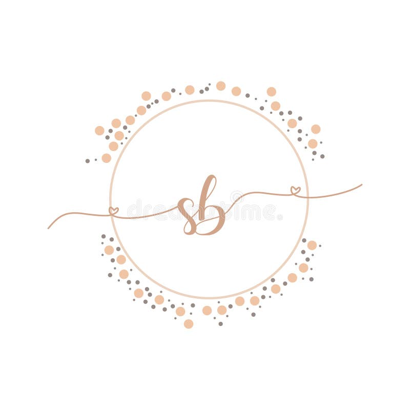 SB Initial Monogram Handwriting Luxury Illustration Stock Illustration ...