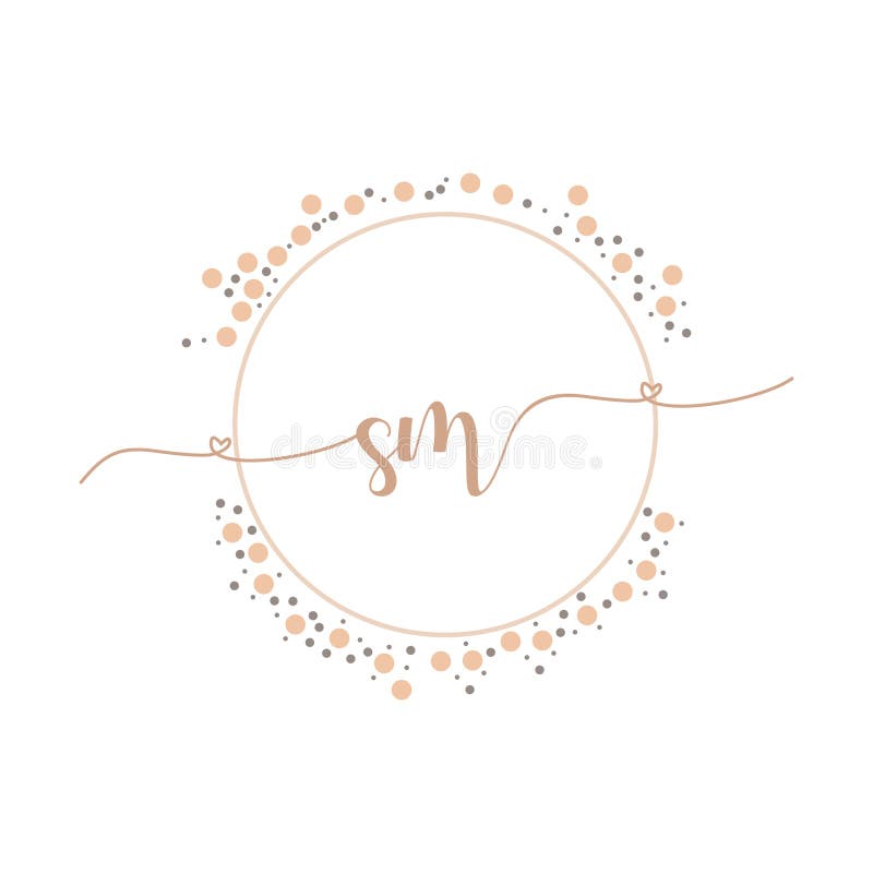 SM Initial Monogram Handwriting Luxury Illustration Stock Illustration ...