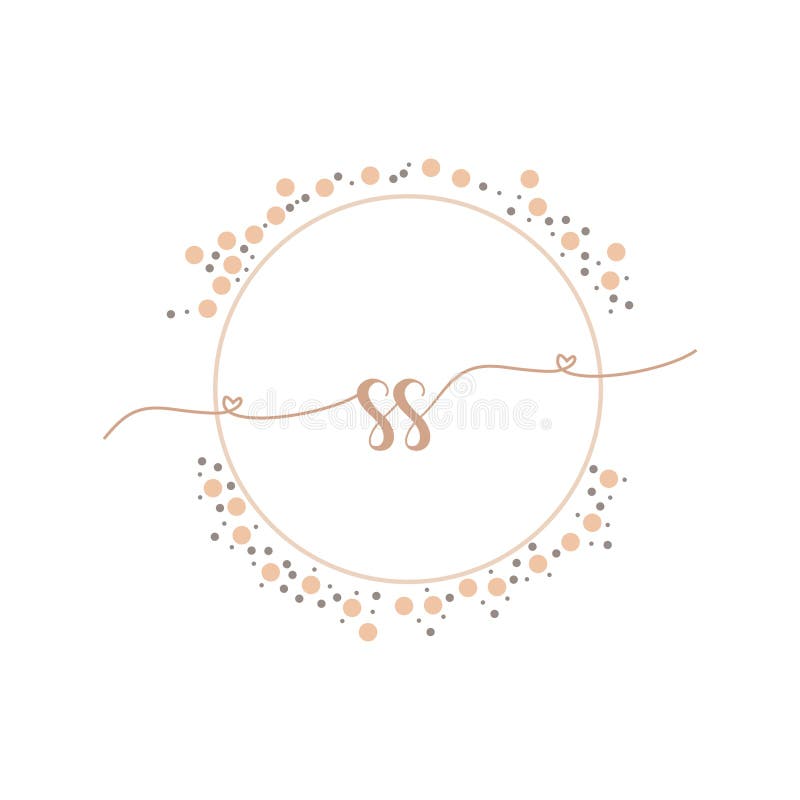 SS Initial Monogram Handwriting Luxury Illustration Stock Illustration ...