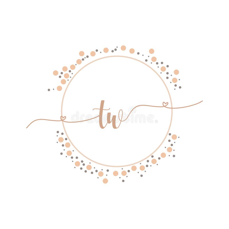 TW Initial Monogram Handwriting Luxury Illustration Stock Vector ...