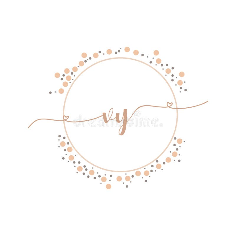 VY Initial Monogram Handwriting Luxury Illustration Stock Vector ...