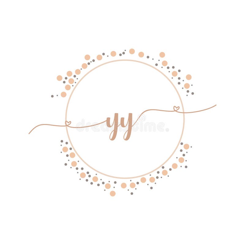 YY Initial Monogram Handwriting Luxury Illustration Stock Illustration ...